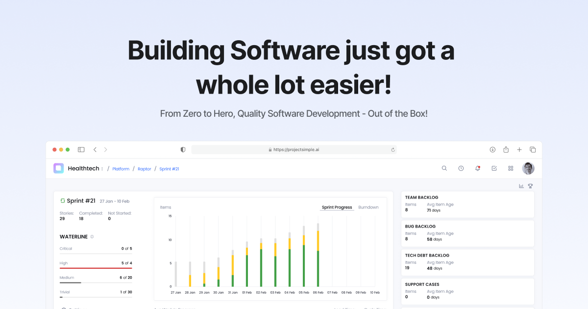 Project Simple – Software Platform that makes Engineering Teams better!
